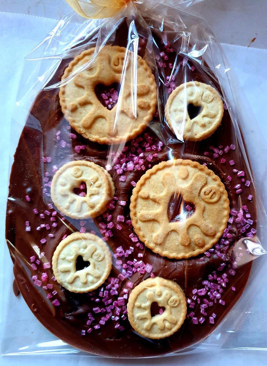 Milk Jammy dodger egg – Chocolicious Shrewsbury